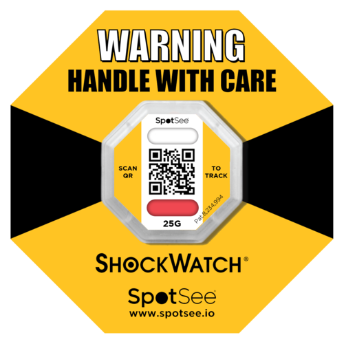 SpotSee | ShockWatch2 QR Indicator - 25G (Yellow)
