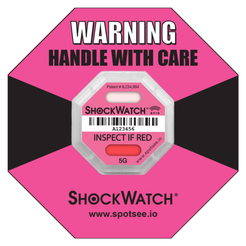 SpotSee | ShockWatch® RFID Indicator & Ring Label - 5G (Pink)