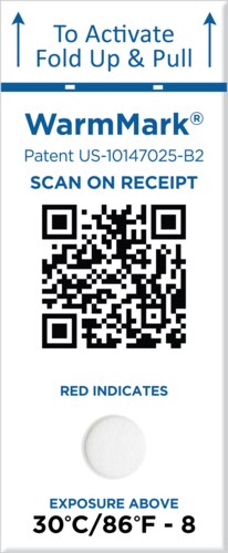 SpotSee | WarmMark QR 30C/86F 8 Hour Single-Window Temperature Indicator