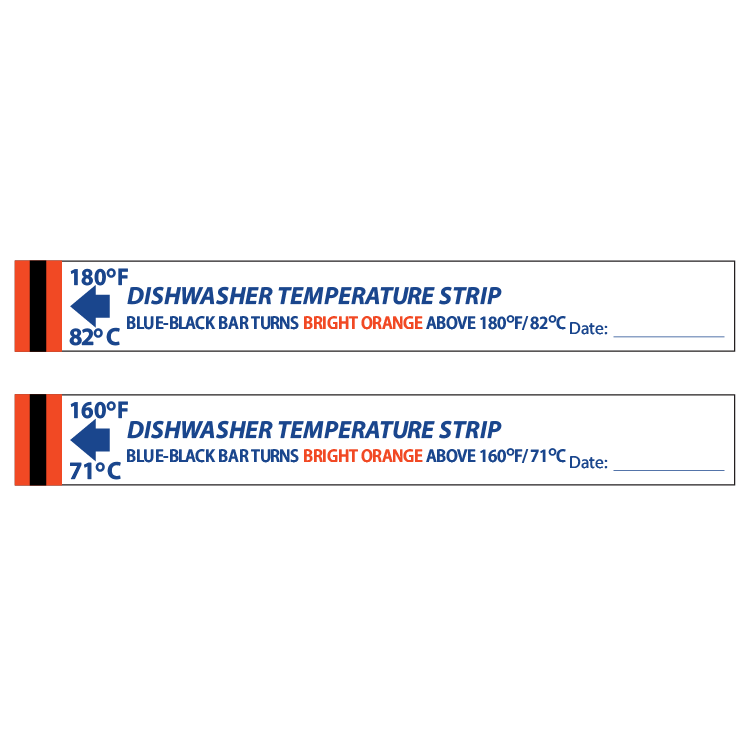 SpotSee | THERMOSTRIP DISHWASHER LABEL SINGLE 180F (PACK 24)