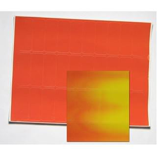 SpotSee | HEAT ACTIVATED THERMOCHROMIC LABELS -ORANGE TO YELLOW 27ºC/81ºF
