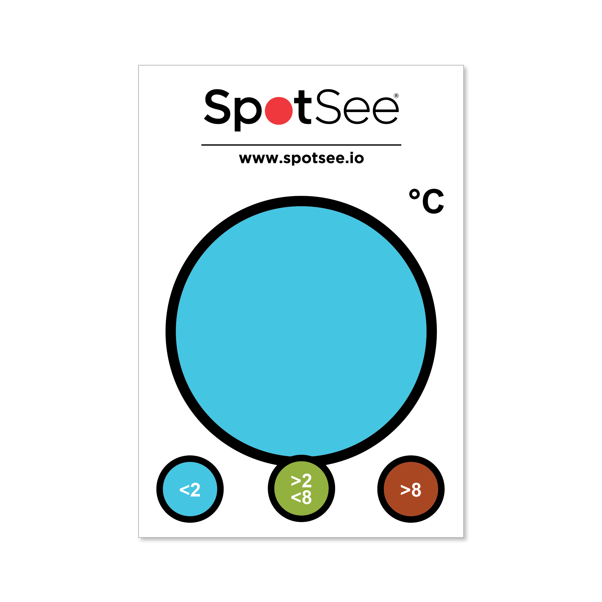 SpotSee | SpotCheck 2°C to 8°C - Pack of 50 Labels