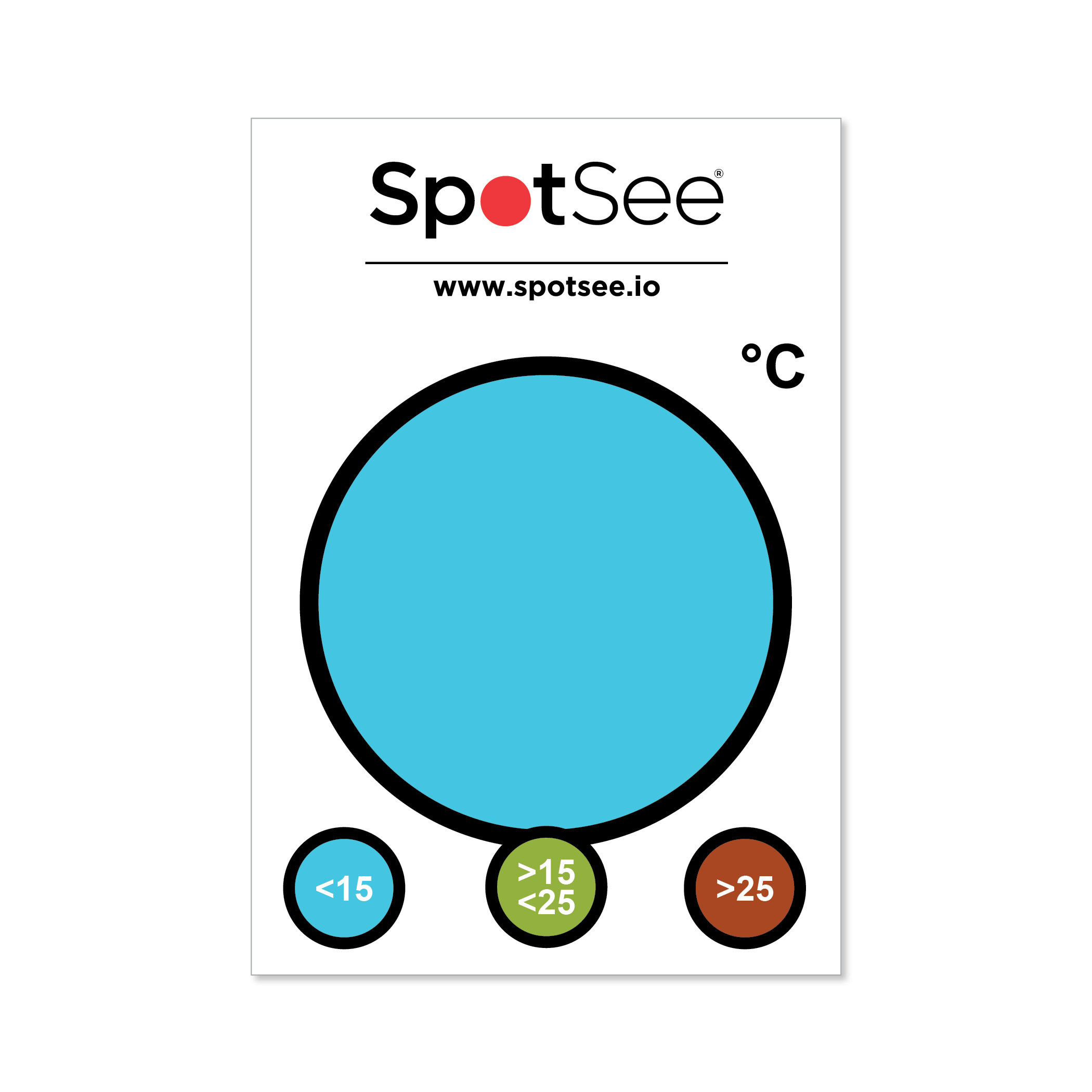 SpotSee | SpotCheck 15°C to 25°C - Pack of 50